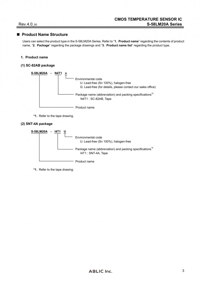 S-58LM20A datasheet page 3