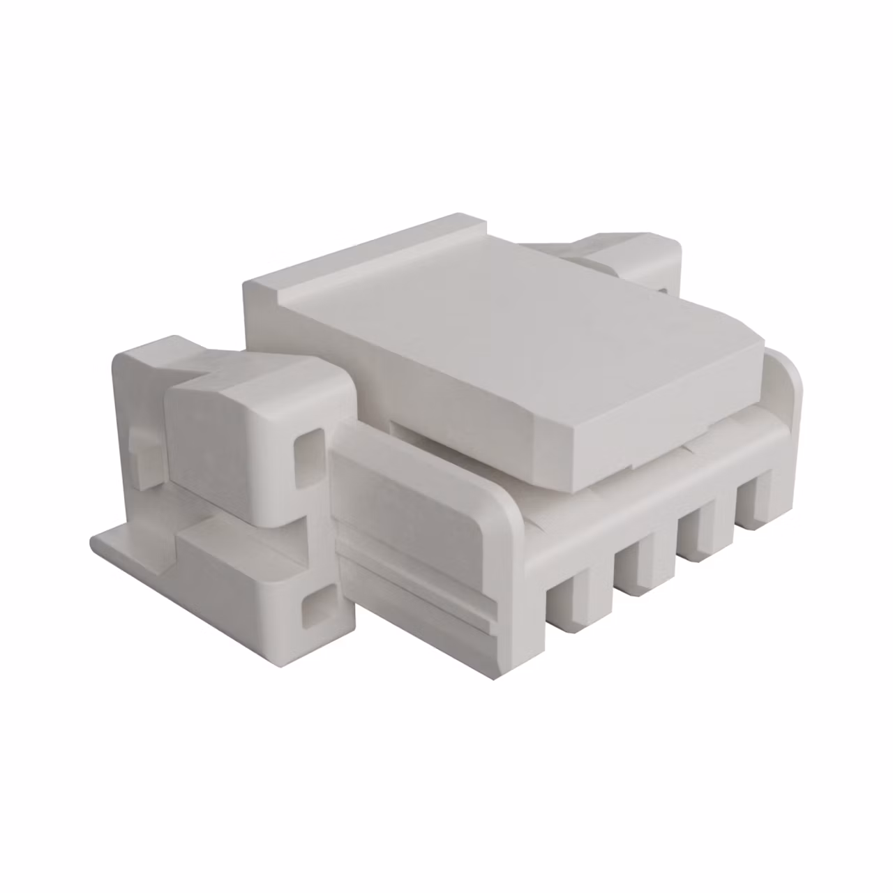 Micro-Lock Plus TPA Type Receptacle Housing, 1.25mm Pitch, Low-Halogen, Single Row, Positive Lock, 4 Circuits, Natural (White) for sale