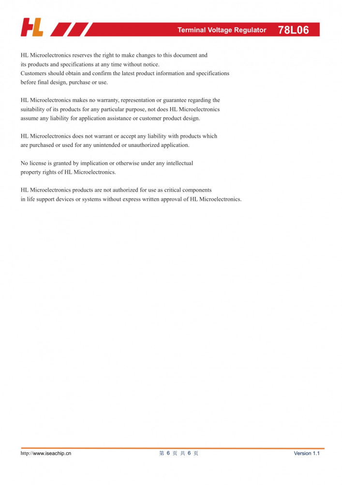 HL 78L06 datasheet page 6