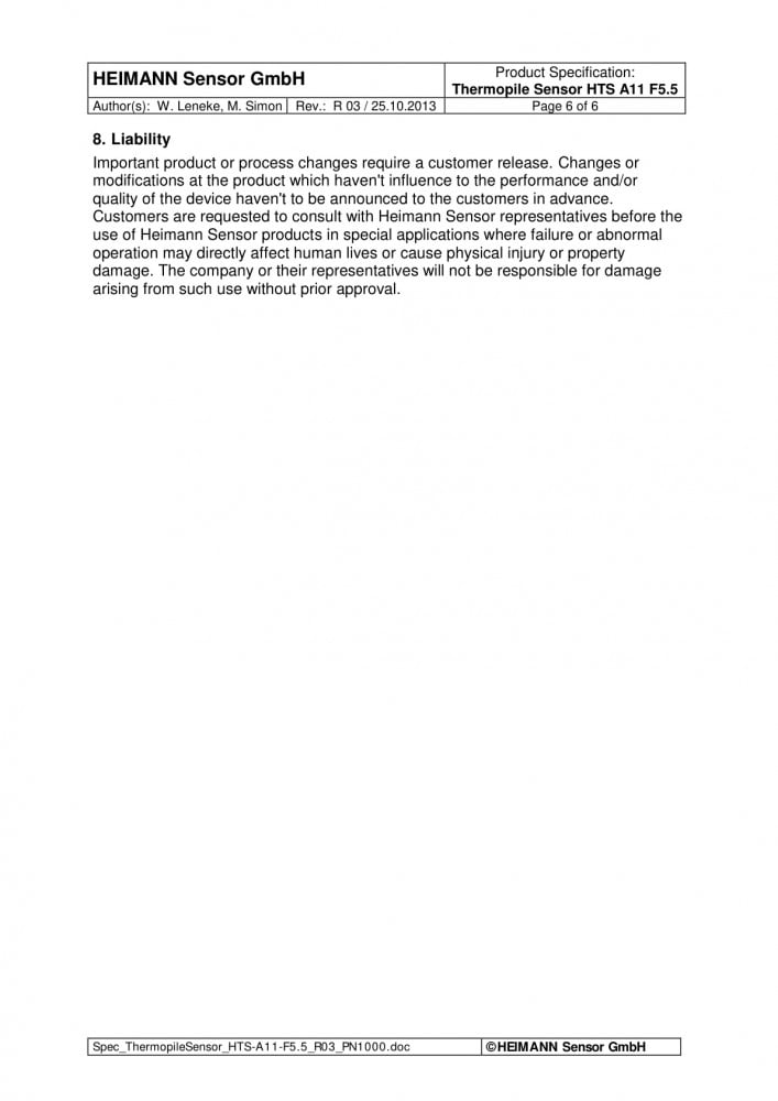 HTS A11 F5.5 datasheet page 6