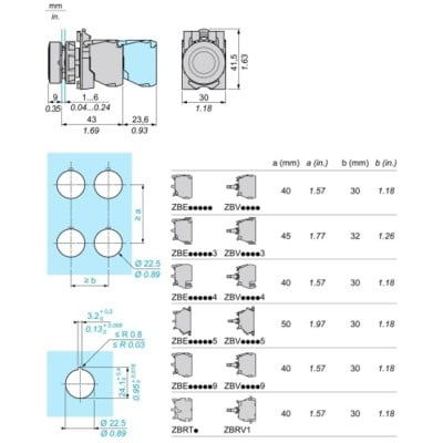 Schneider XB5AA86102 Pushbutton Switch