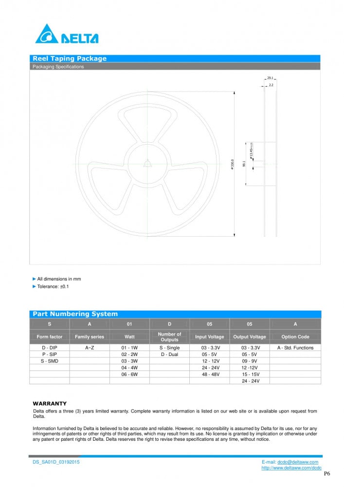 SA01D series datasheet page 6