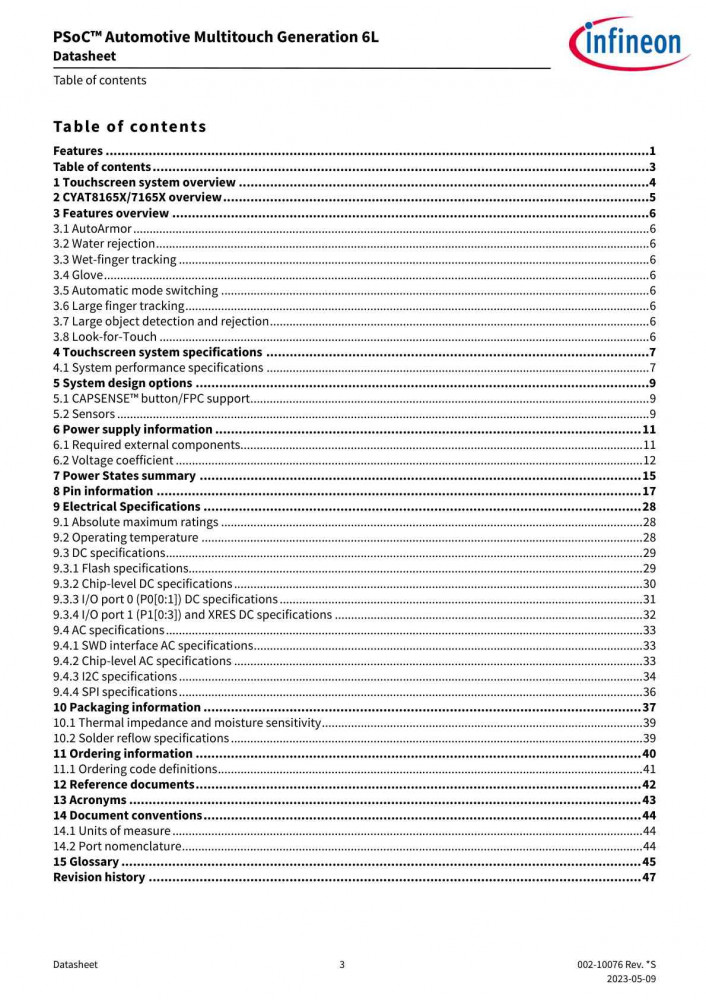 CYAT81650-100AA48 datasheet page 3