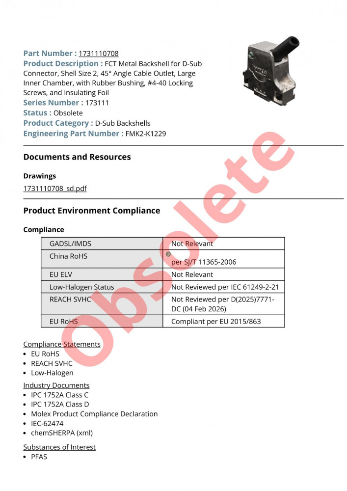 MOLEX 1731110708 product drawing image 1