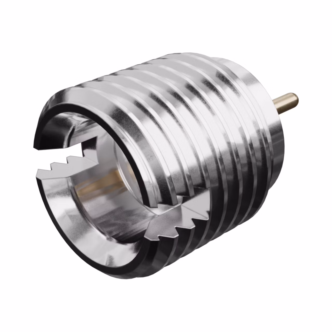 SMP Plug, Straight, Limited Detent, Panel Mount, Thread-in, 7.90mm Length, One Piece Per Bag, 50 Ohms for sale