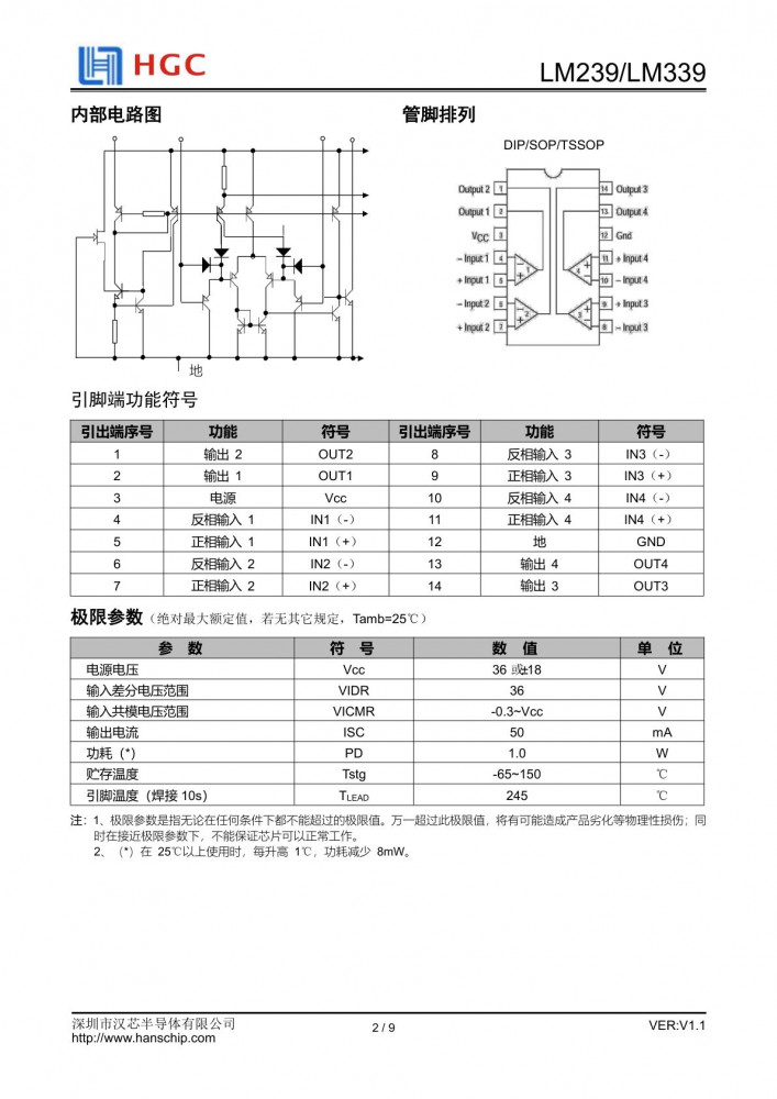 LM239DRG datasheet page 2