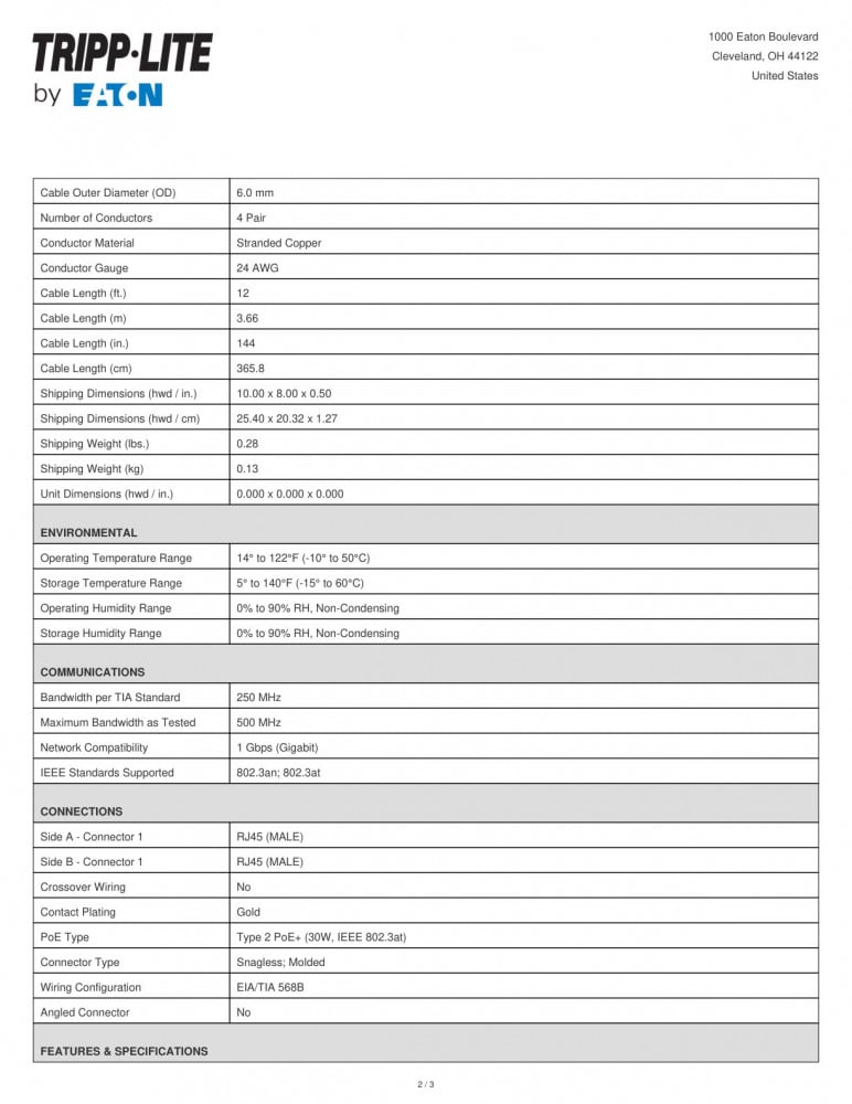 N201-012-BL technical document page 2