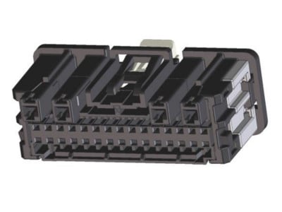 Mini50 Sealed Receptacle Housing, Dual Row, with CPA, 16 Circuits, Polarization Option B, Light Gray