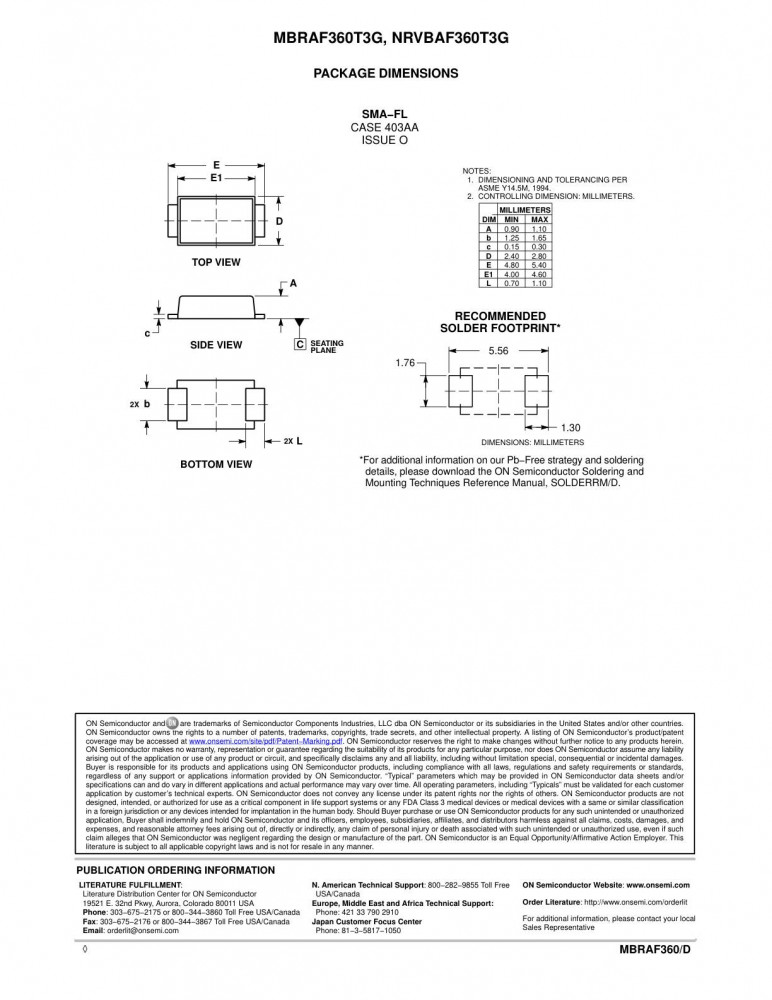 NRVBAF360T3G datasheet preview, page 5