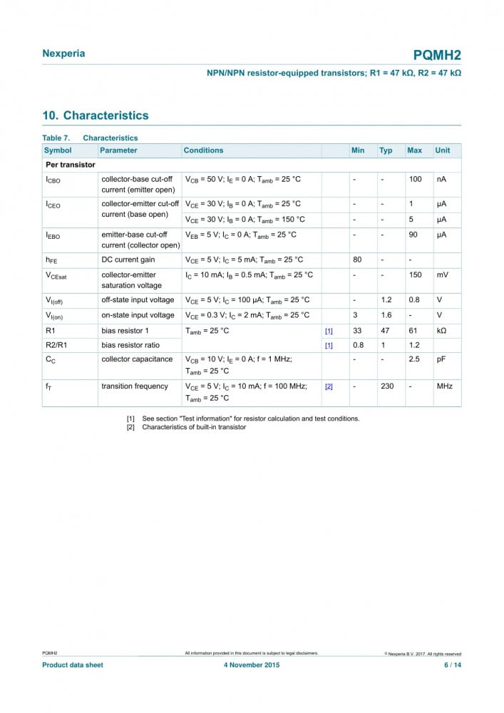 PQMH2Z datasheet page 6