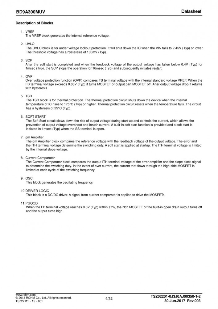 BD9A300MUV-E2 datasheet page 4