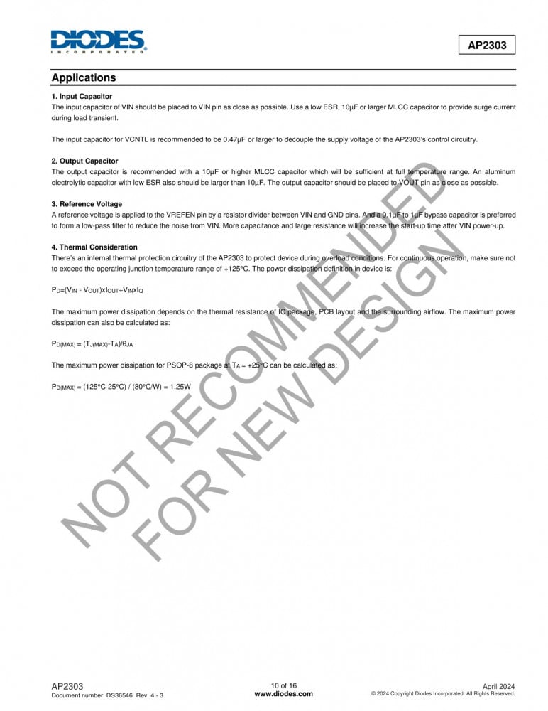AP2303MPTR-G1 datasheet page 10