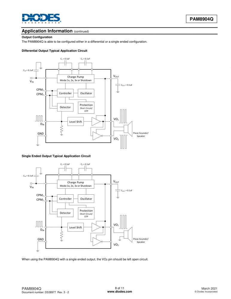 PAM8904QJER datasheet page 8