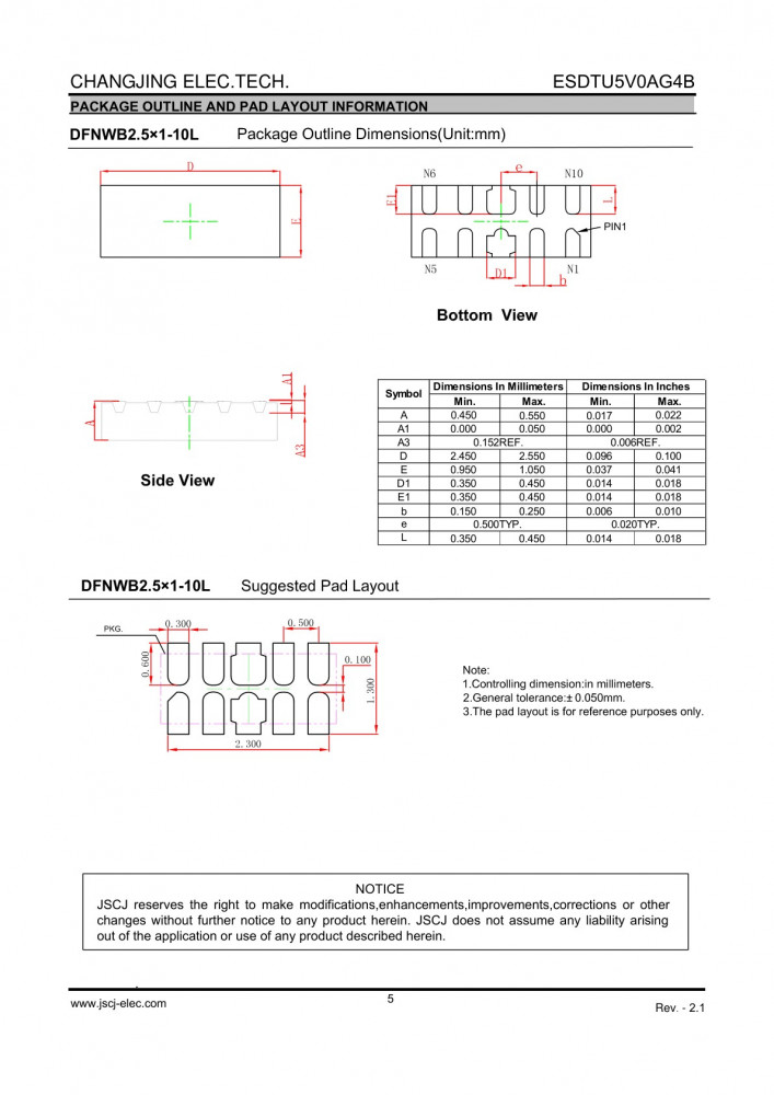 ESDTU5V0AG4B datasheet page 5