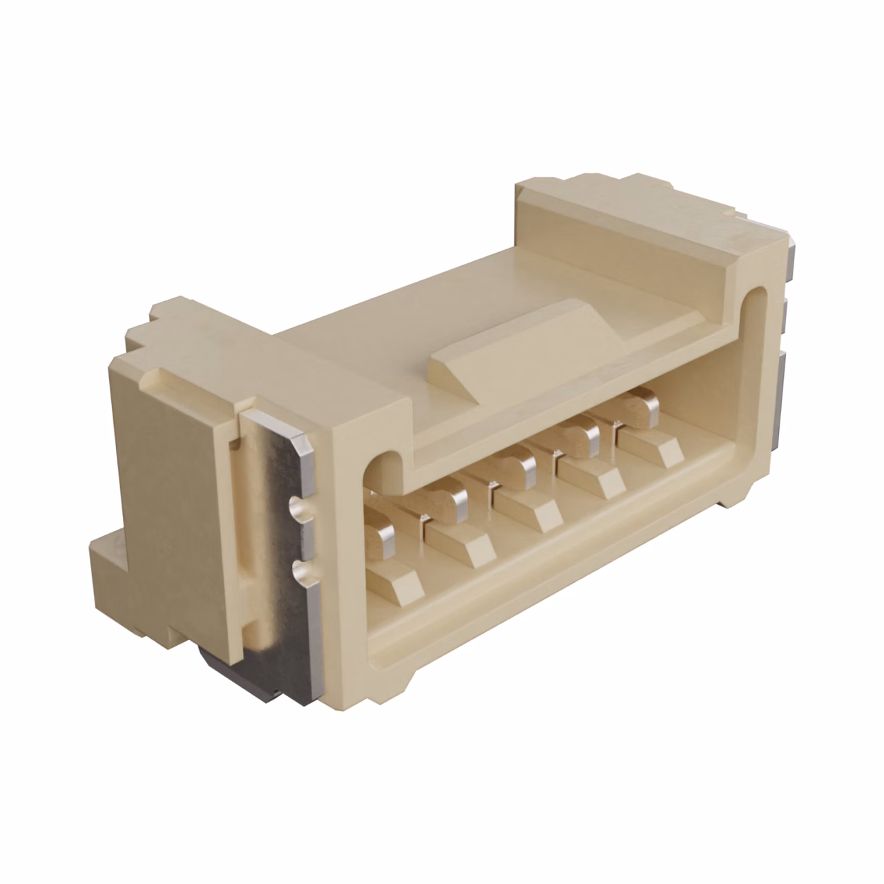 Micro-Lock 1.25mm Pitch Single-Row Right-Angle Header, Beige, 5 Circuits for sale