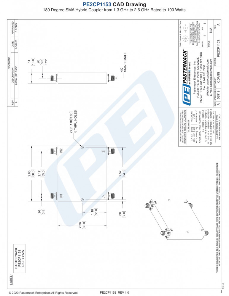 PE2CP1153 datasheet page 5