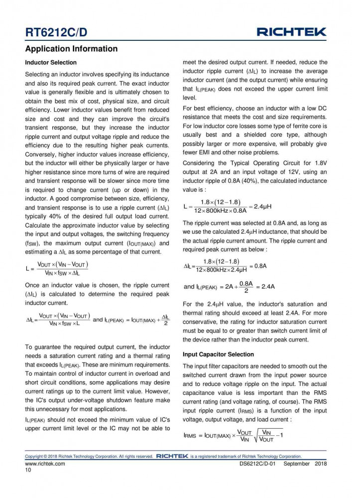 RT6212C/D datasheet page 10