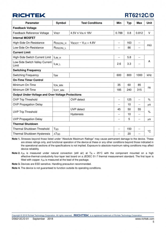 RT6212C/D datasheet page 5
