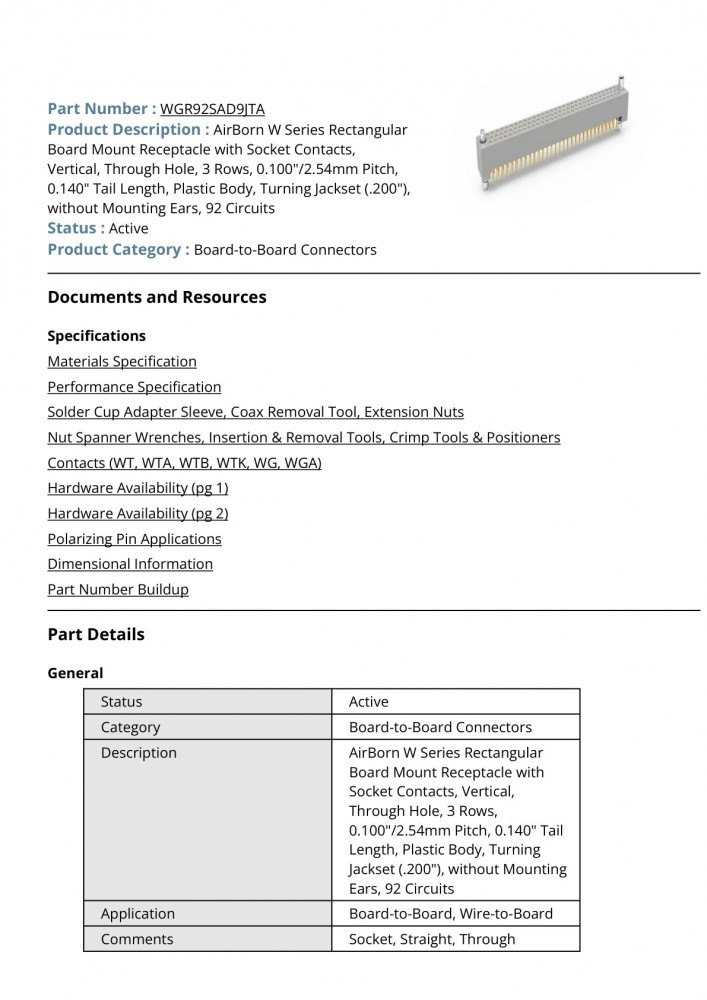 WGR92SAD9JTA technical document page 1