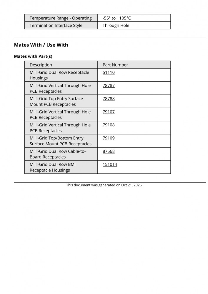MOLEX 878331619 technical document preview, page 4