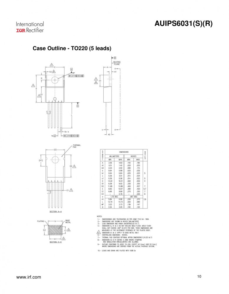 AUIPS6031RTRL technical document page 10