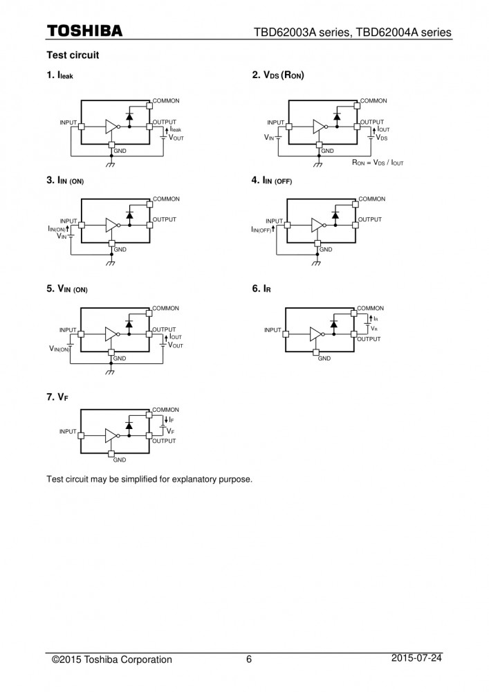 TBD62003A series datasheet page 6