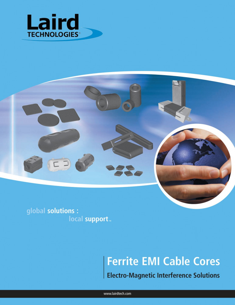Laird ferrite EMI cable core catalog page 1
