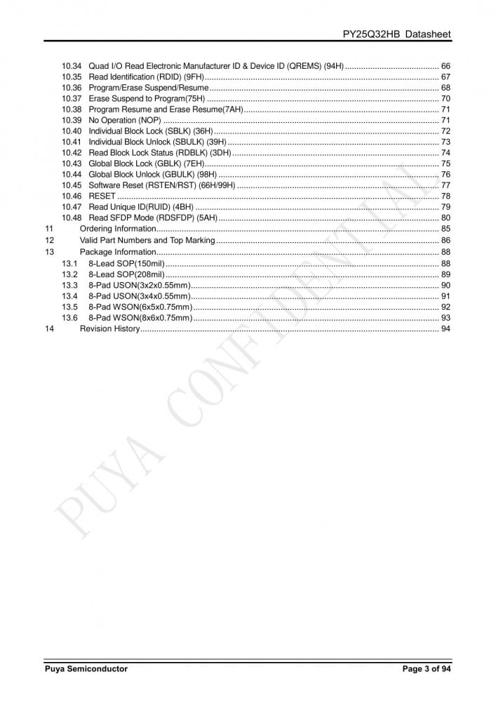 PY25Q32HB datasheet page 3