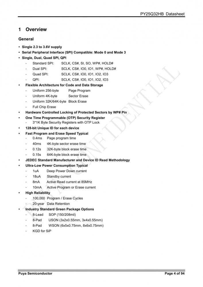 PY25Q32HB datasheet page 4