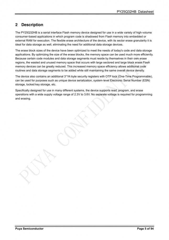 PY25Q32HB datasheet page 5