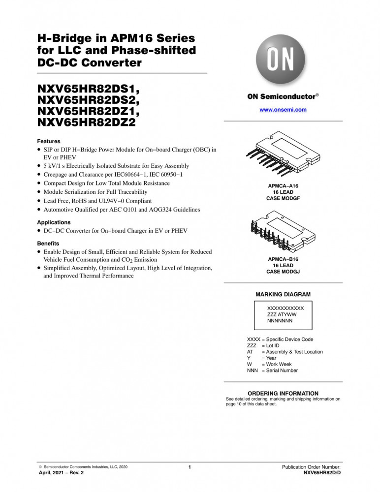 NXV65HR82D datasheet page 1