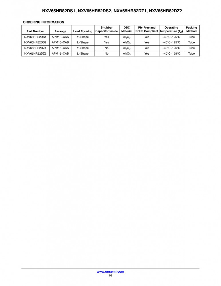 NXV65HR82D datasheet page 10