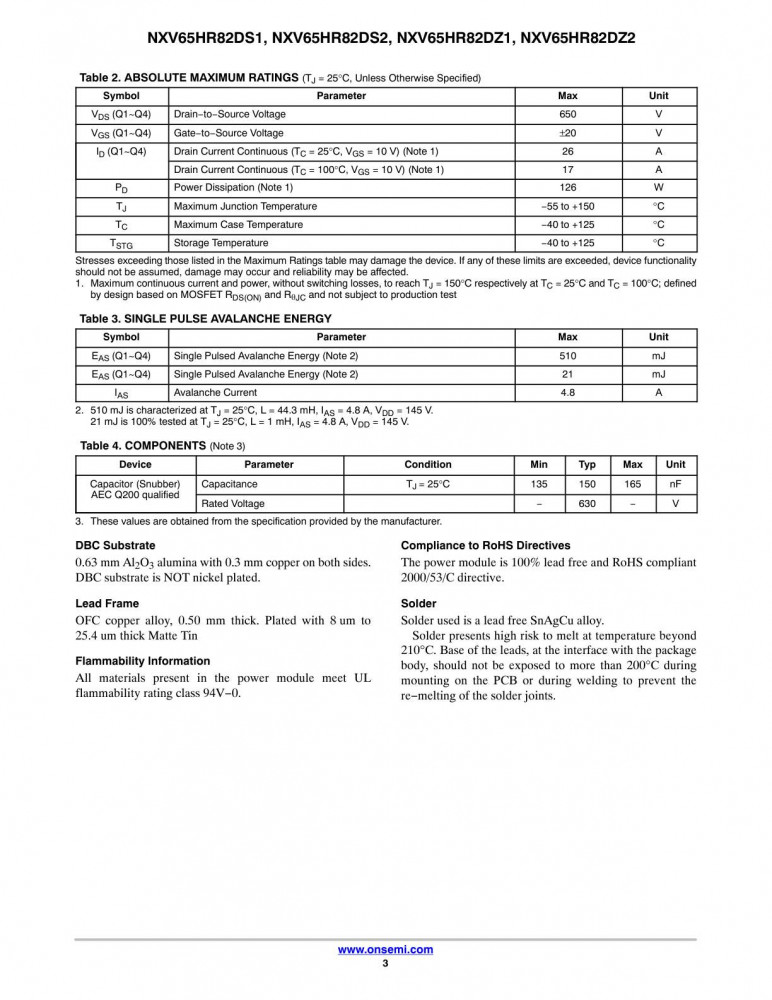 NXV65HR82D datasheet page 3