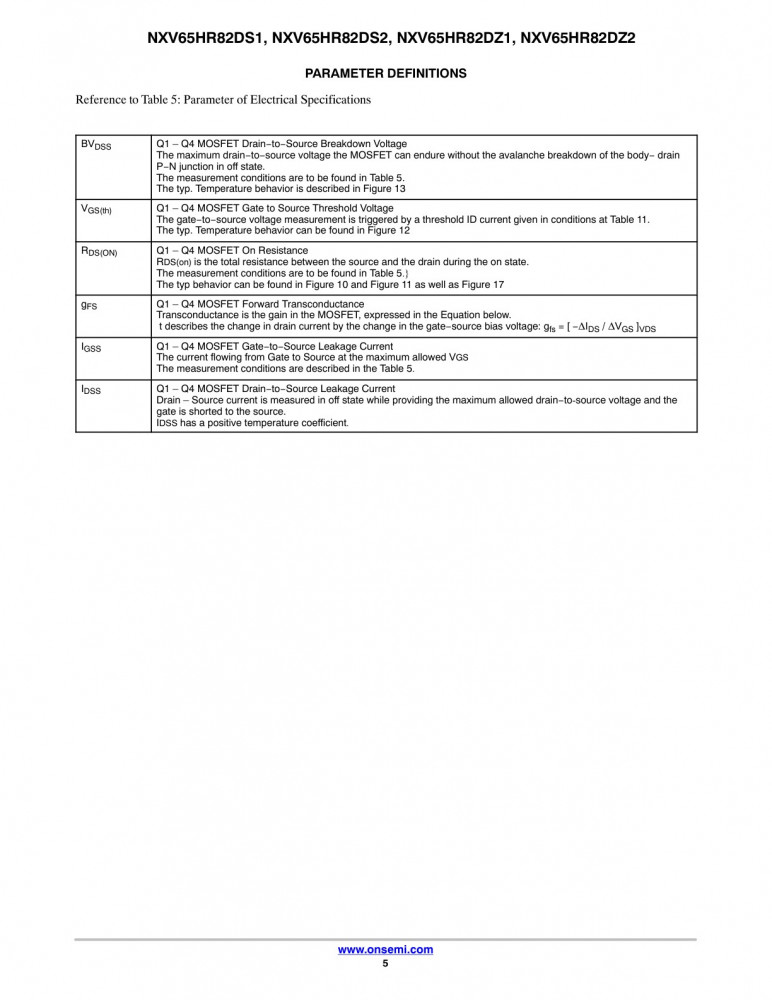 NXV65HR82D datasheet page 5