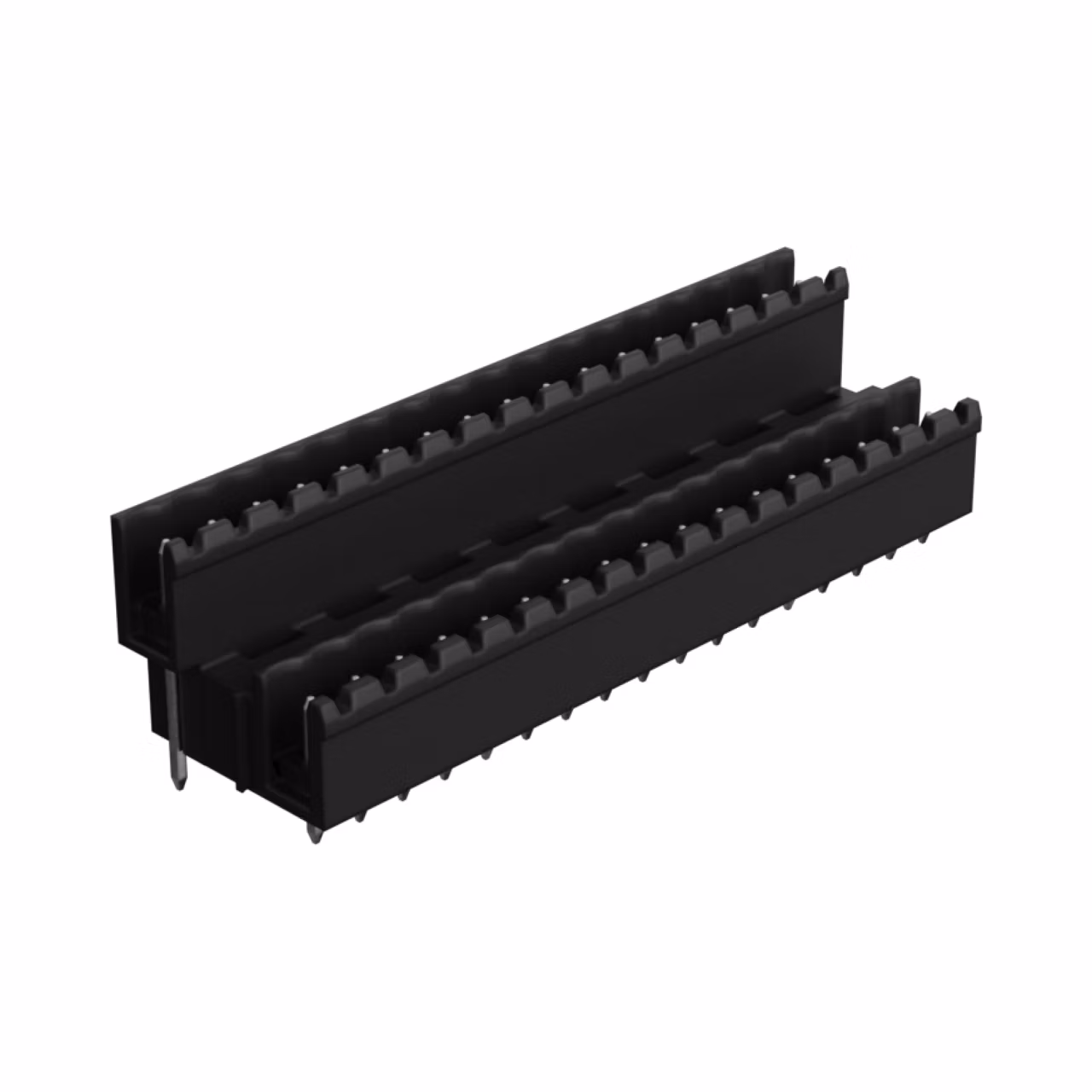 5.00mm Pitch Eurostyle Vertical Dual Level PCB Header, Open Ends, 34 Circuits for sale
