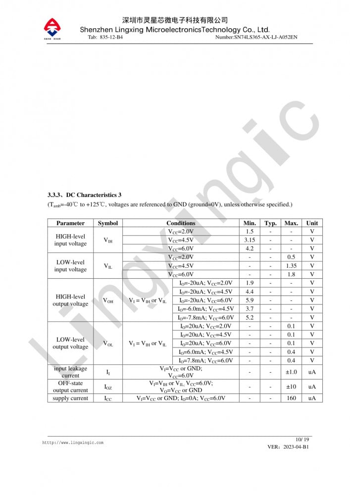 SN74LS365AN datasheet page 10