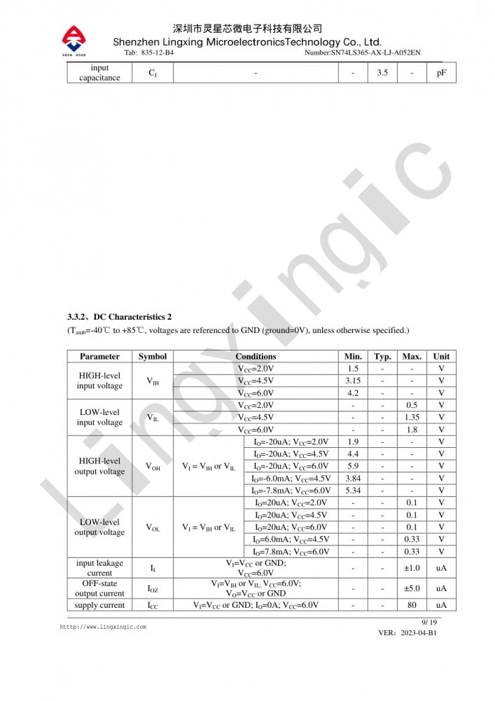 SN74LS365AN datasheet page 9