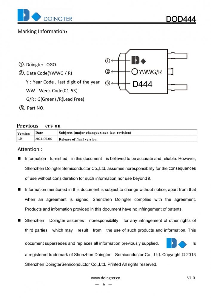DOD444 datasheet page 6