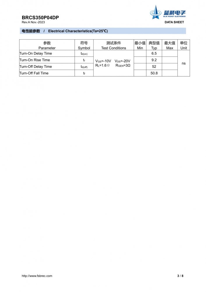 BRCS350P04DP datasheet page 3