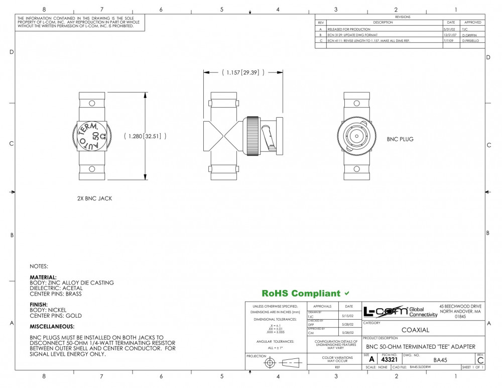 L-com BA45 technical document preview
