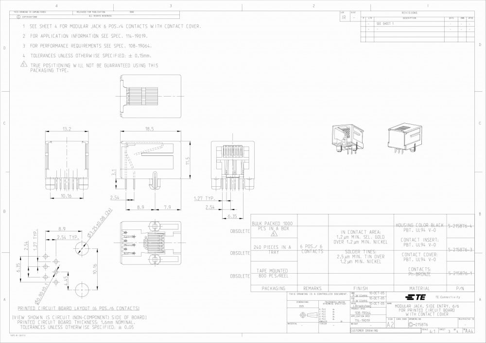 TE Connectivity 2-215876-3 drawing page 3
