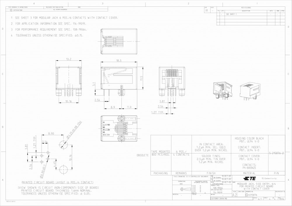 TE Connectivity 2-215876-3 drawing page 4