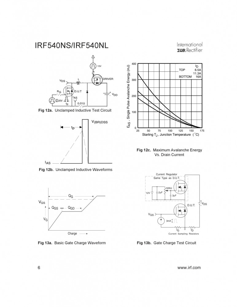 IRF540NSTRLPBF datasheet page 6
