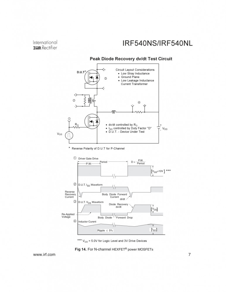 IRF540NSTRLPBF datasheet page 7