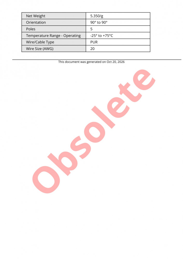 MOLEX H85 M12 cordset drawing page 3