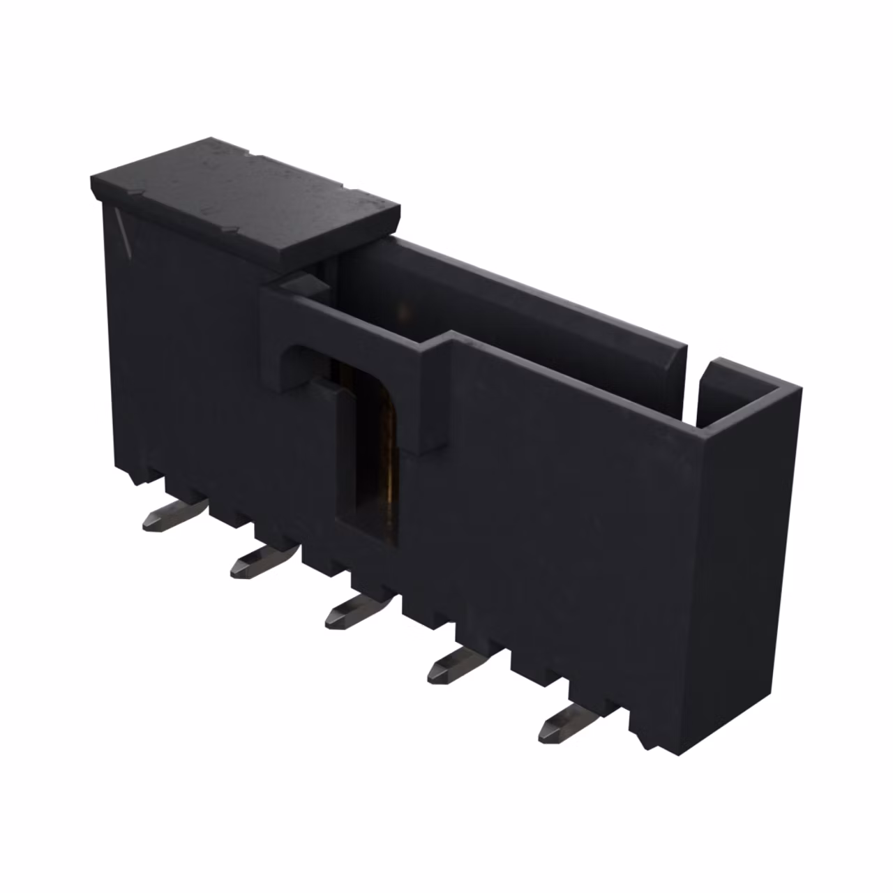 SL Wire-to-Board Header, Surface Mount, Single Row, Vertical, 10 Circuits, 0.38µm Gold (Au) Selective Plating, Tape and Reel, with Pick-and-Place Cap for sale