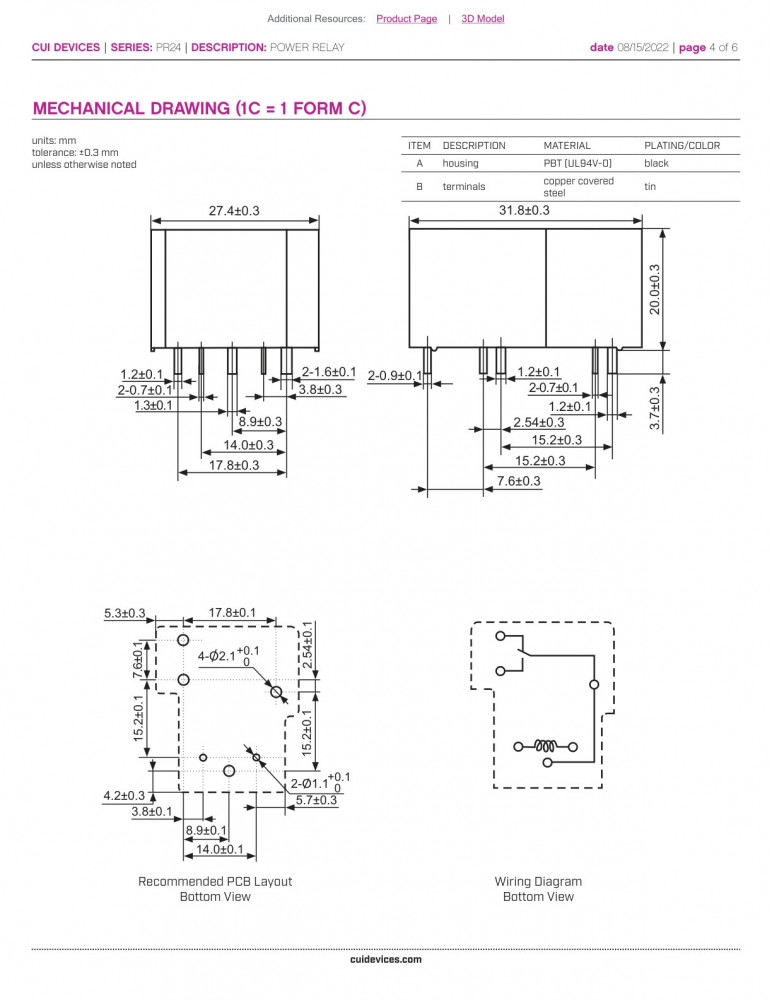 PR24 series datasheet page 4