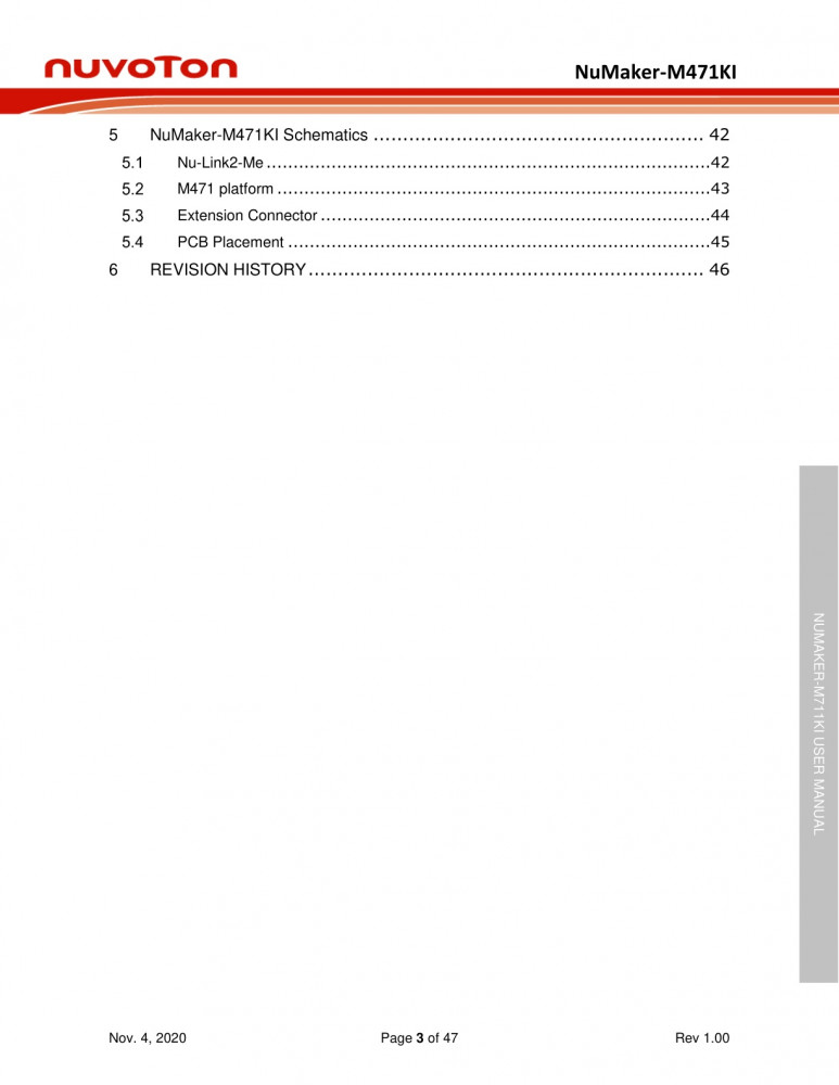 NuMaker-M471KI manual page 3
