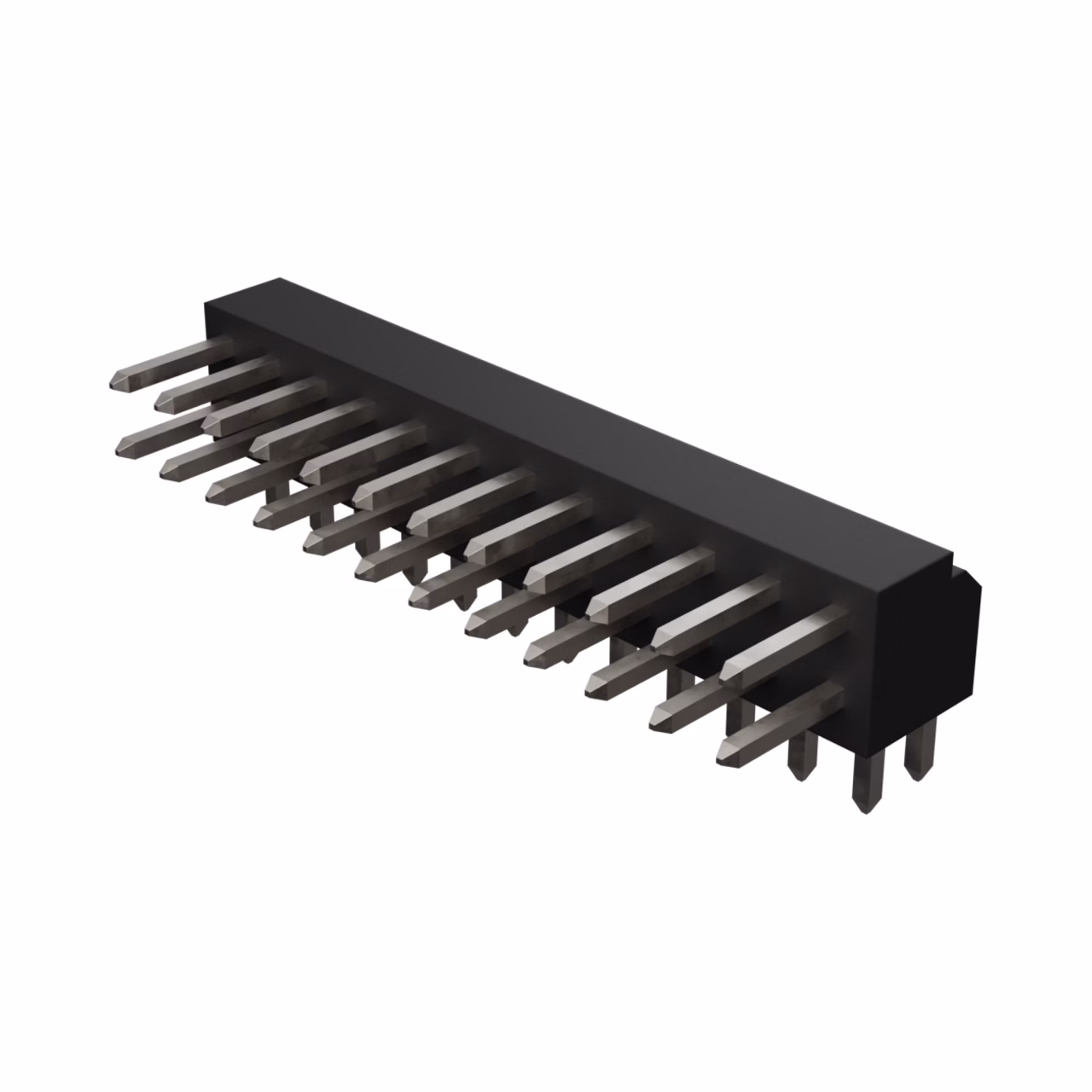 2.00mm Pitch Milli-Grid Header, Right-Angle, Through Hole, 24 Circuits, 2.54µm Tin (Sn) Plating, Mating Pin Length 4.00mm, Tail Length 2.60mm, Tray, Lead-Free for sale