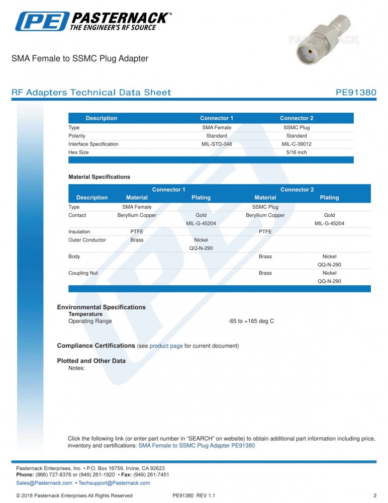 PE91380 technical document page 2